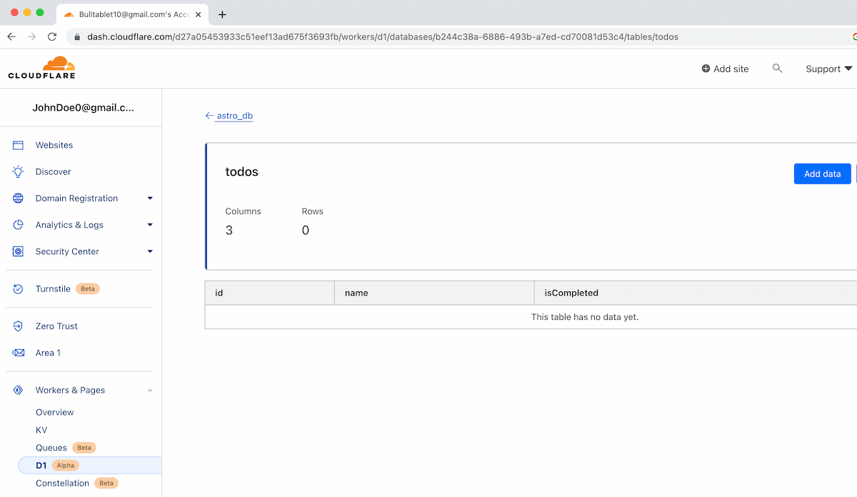AstroのSSRでDrizzle経由でCloudflare D1にアクセスする手順 | アールエフェクト