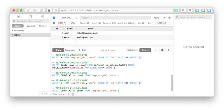 Express.js(node.js)からMySQLへの接続とCRUD操作 | アールエフェクト