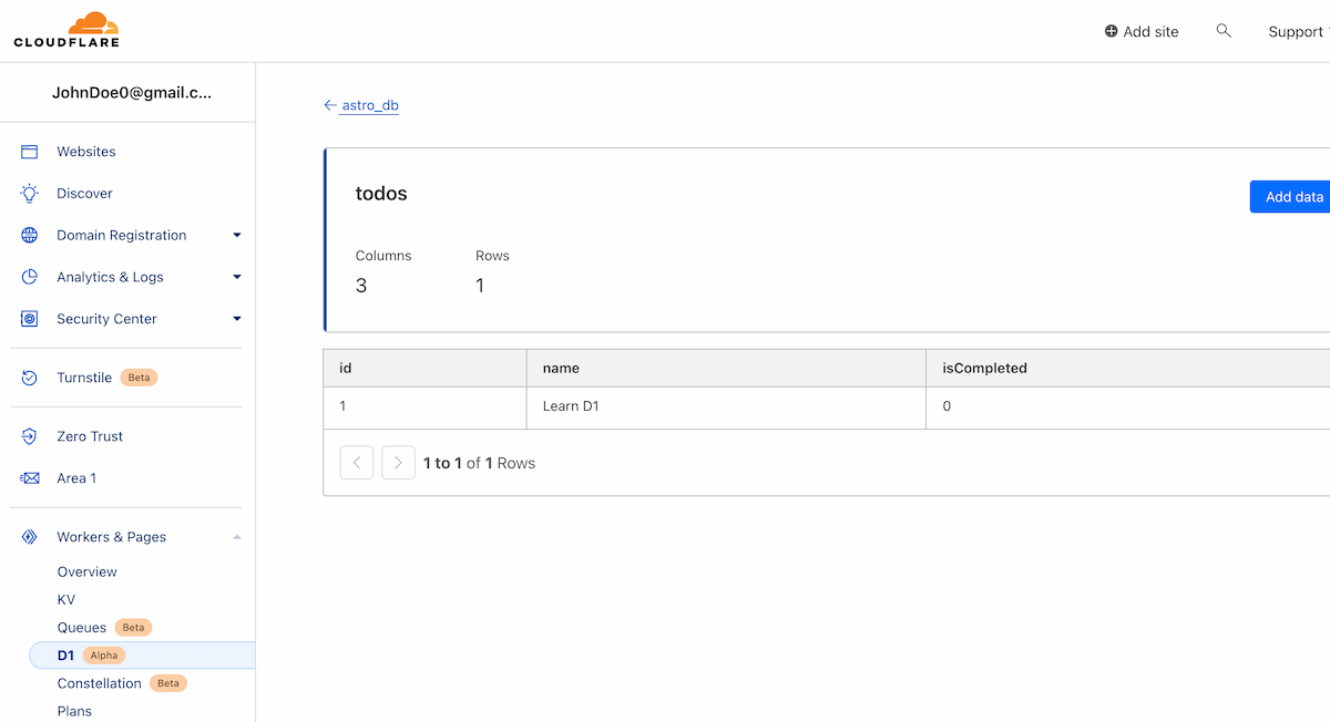 AstroのSSRでDrizzle経由でCloudflare D1にアクセスする手順 | アールエフェクト